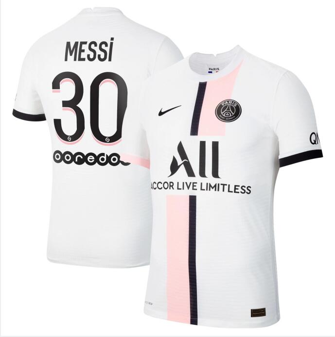 2021-22 Paris Saint-Germain 30 LIONEL MESSI Away Soccer Jersey on sale ...