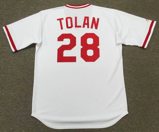 BOBBY TOLAN Cincinnati Reds 1972 Majestic Cooperstown Home Baseball ...