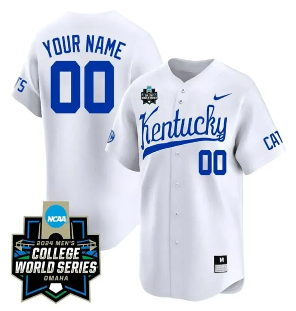 Custom Kentucky Wildcats Jersey 2024 College World Series Vapor Premier ...