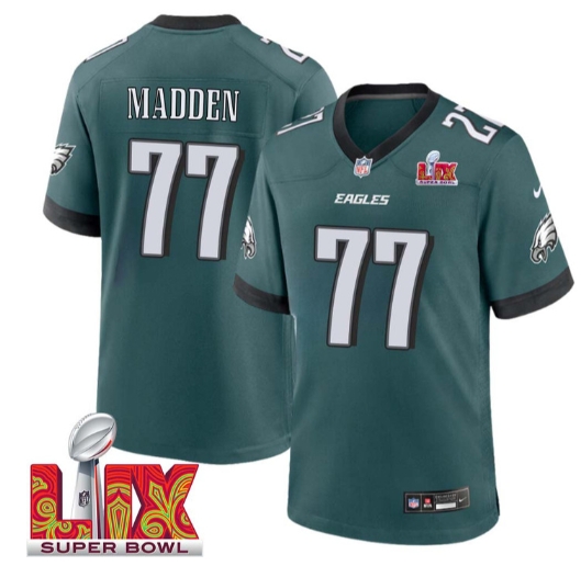 John Madden No 77 Men Super Bowl LIX Philadelphia Eagles Home Game 2025 ...