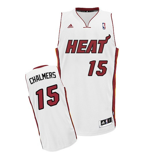Mario Chalmers Swingman White Miami Heat #15 Home Jersey on sale,for ...