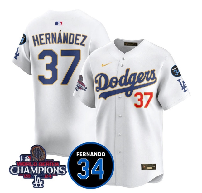 Men's LA Dodgers - World Series Champions 2024Fernando Valenzuela ...