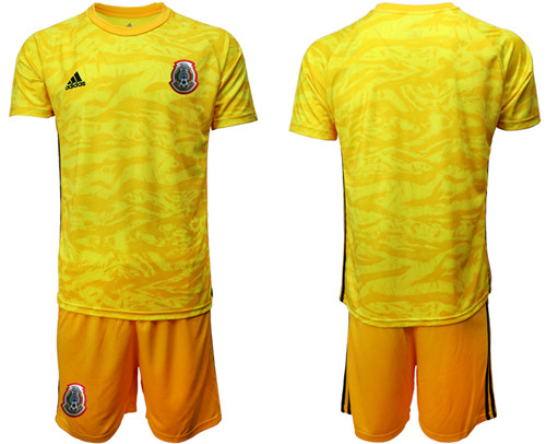 Men's Mexico Yellow Blank goalkeeper Jersey on sale,for Cheap,wholesale