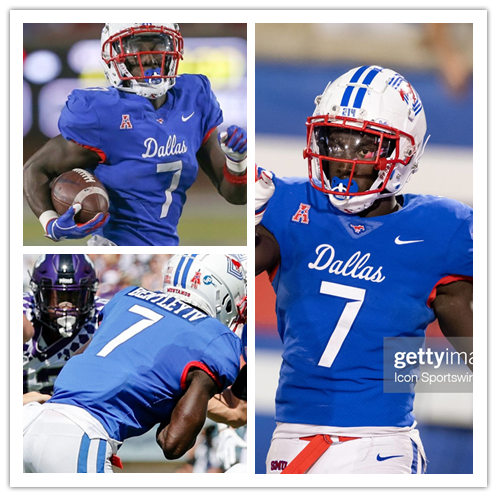 Cheap Stitched SMU Mustangs Football Jersey