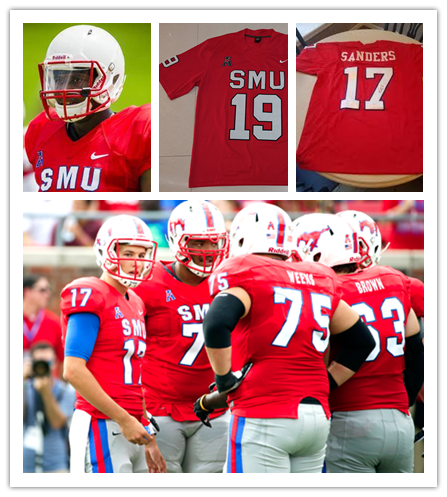 Custom SMU Mustangs Football Jersey,SMU Football Customized Jersey