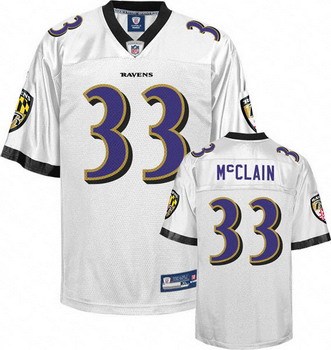 baltimore ravens 33 leron mcclain white jersey on sale,for Cheap,wholesale